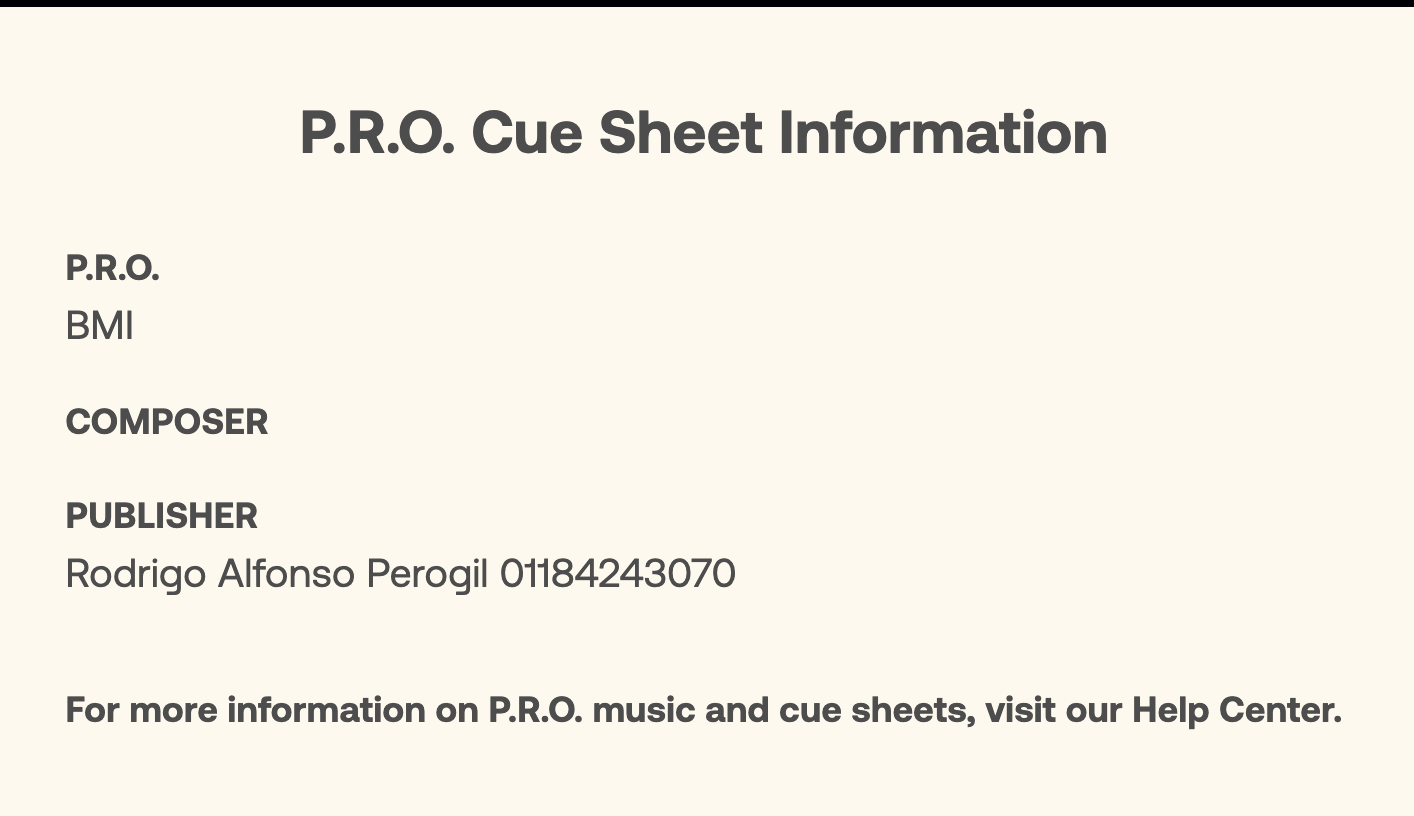 Understanding P.R.O. Music & Cue Sheets – Motion Array