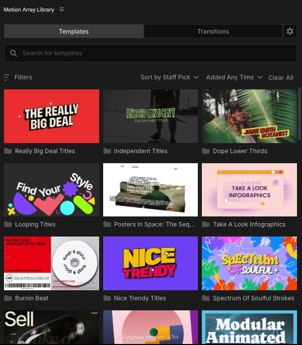 What's the difference between the Motion Array Library Extension and the other Motion Array ...